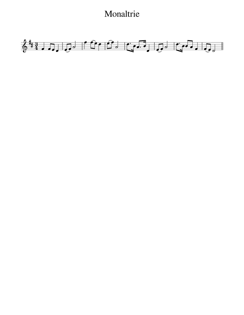 Monaltrie Sheet music for Piano (Solo) | Musescore.com