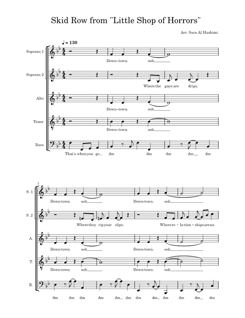 Skid Row from "Little Shop of Horrors" - piano tutorial