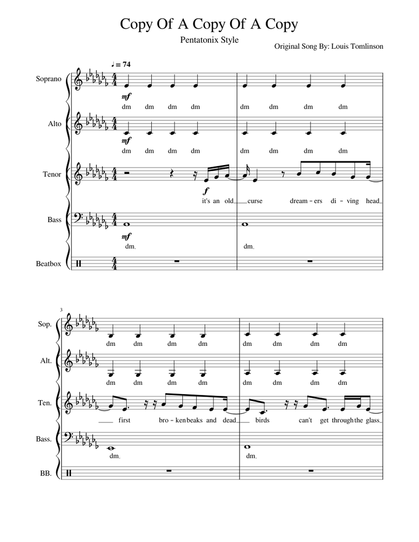 Copy Of A Copy Of A Copy - Louis Tomlinson | Pentatonix Style (A ...