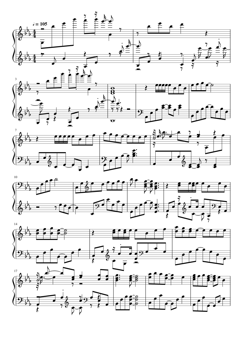 ebb and flow - Ray [Nagi No Asukara] Sheet Music for Piano (Solo ...