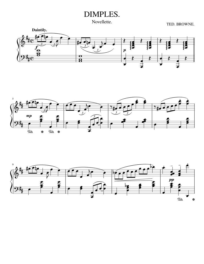 Dimples (1899) Sheet music for Piano (Solo) | Musescore.com
