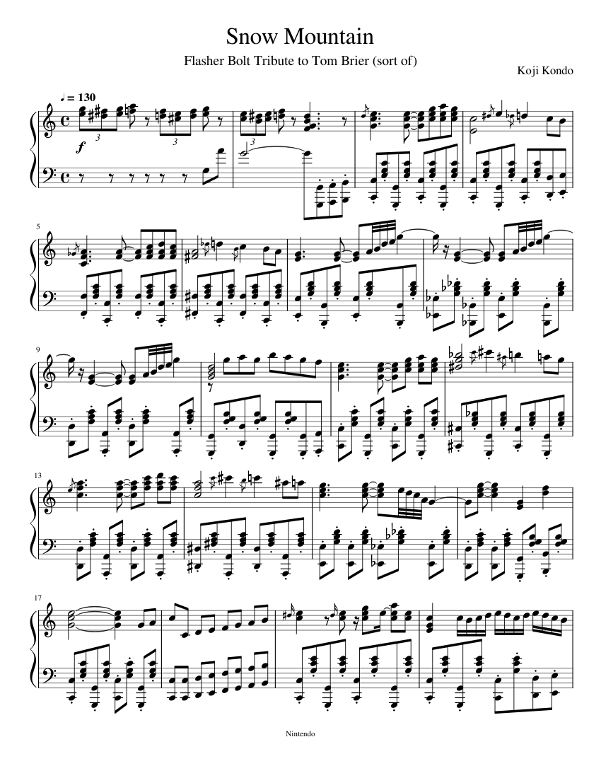 Snow Mountain - piano tutorial