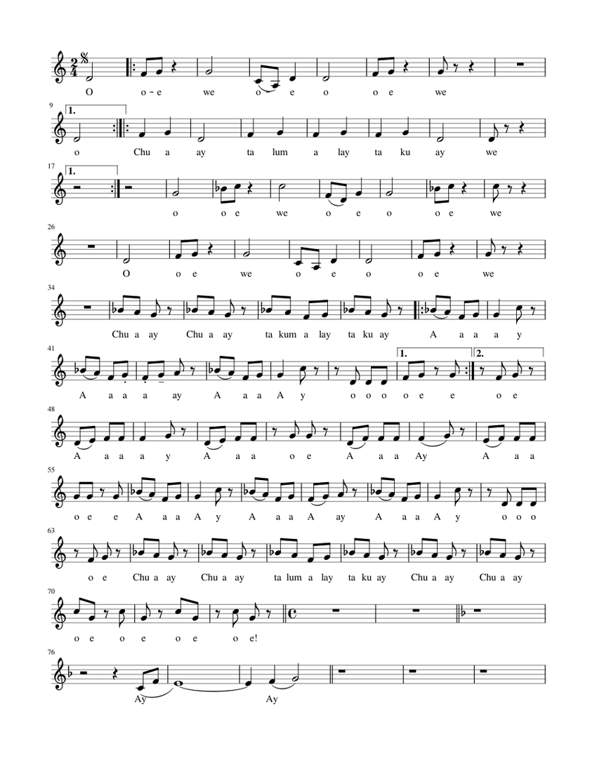 Chua_Ay Sheet music for Piano (Solo) | Musescore.com