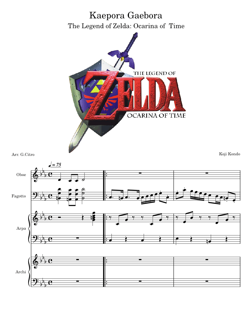 The Legend of Zelda: Ocarina of Time-Kaepora Gaebora Sheet music for ...