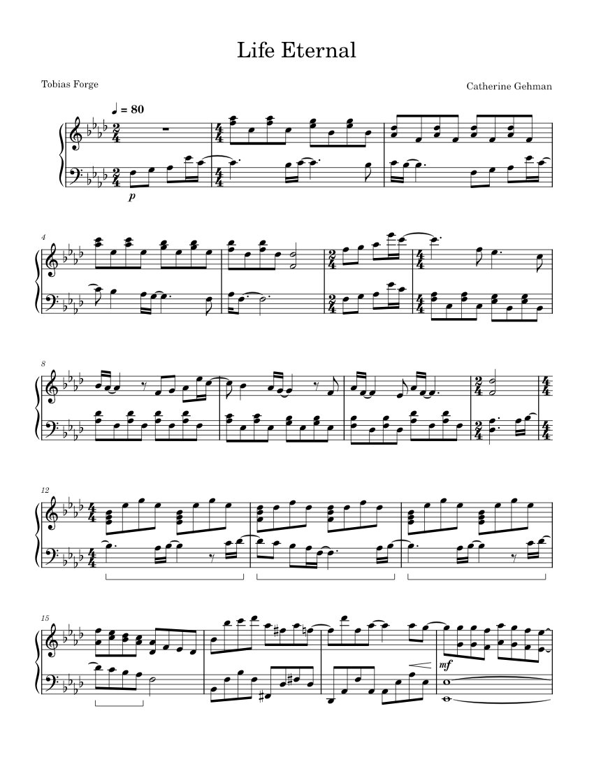 Life Eternal - Ghost Sheet music for Piano (Solo) | Musescore.com