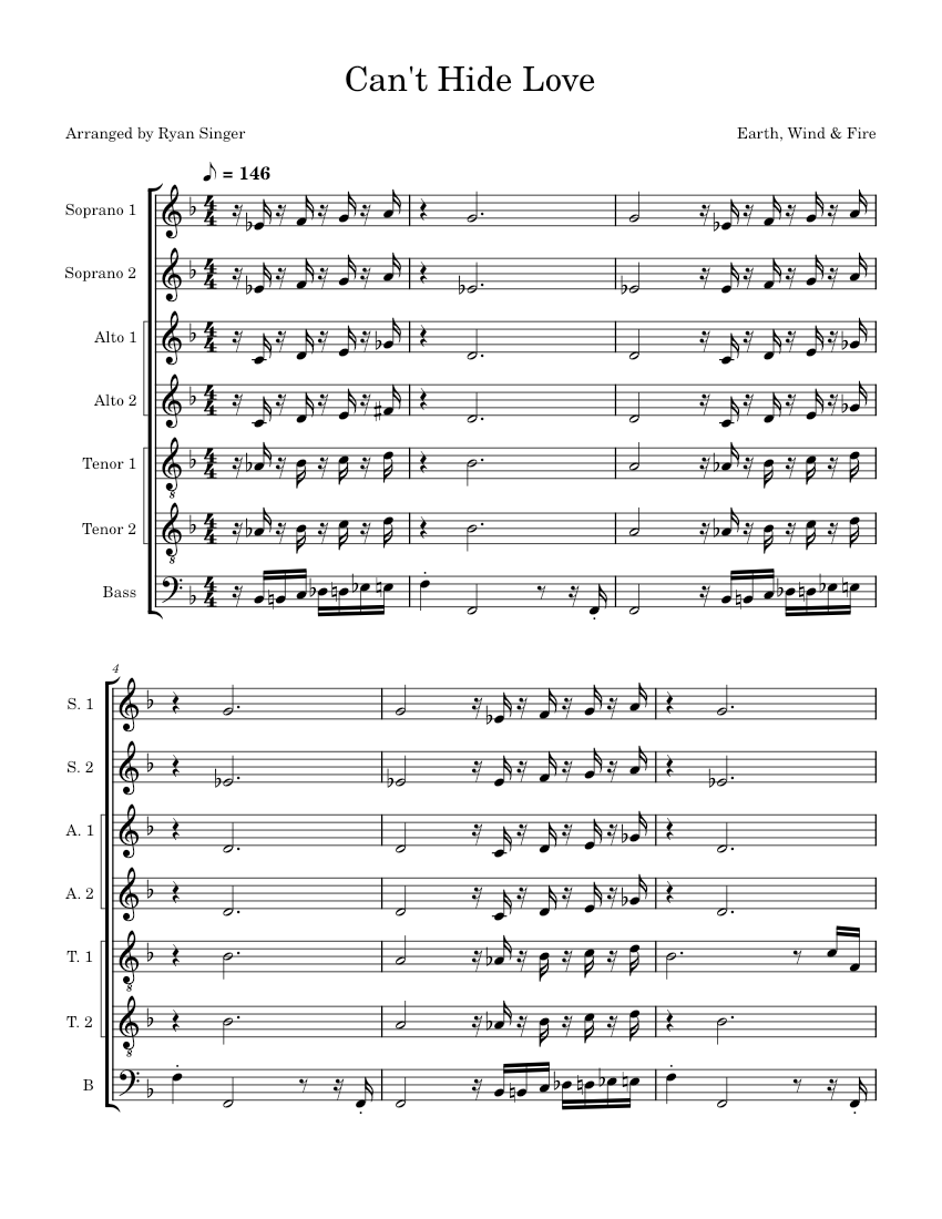 Can't hide Love – Skip Scaborough Can't Hide Love Sheet Music for Bass ...