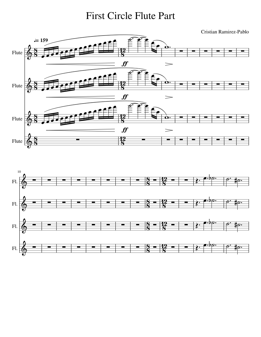 First_Circle_Flute_Part Sheet music for Flute (Mixed Quartet ...