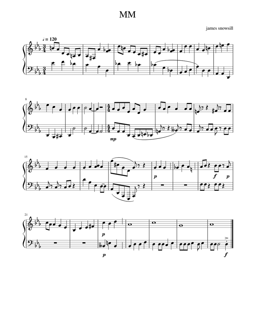 MM Sheet music for Piano (Solo) | Musescore.com