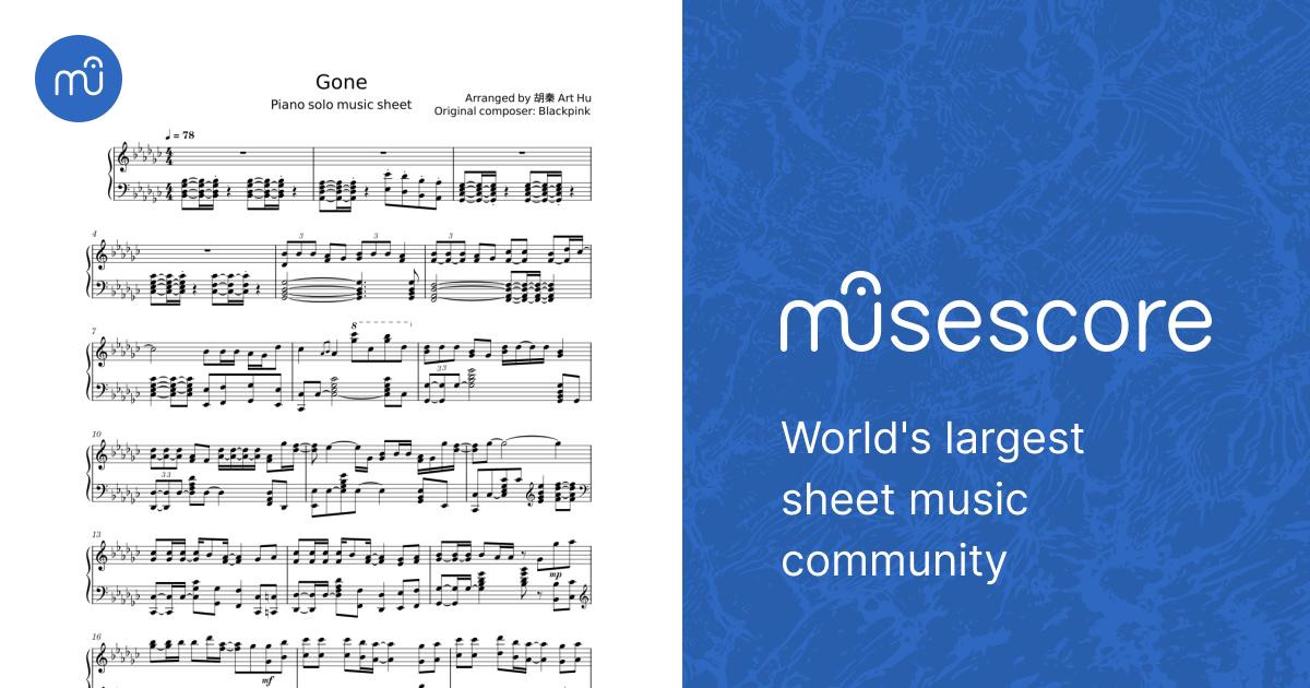Gone - Rosé (BLACKPINK) Sheet music for Piano (Solo) | Musescore.com