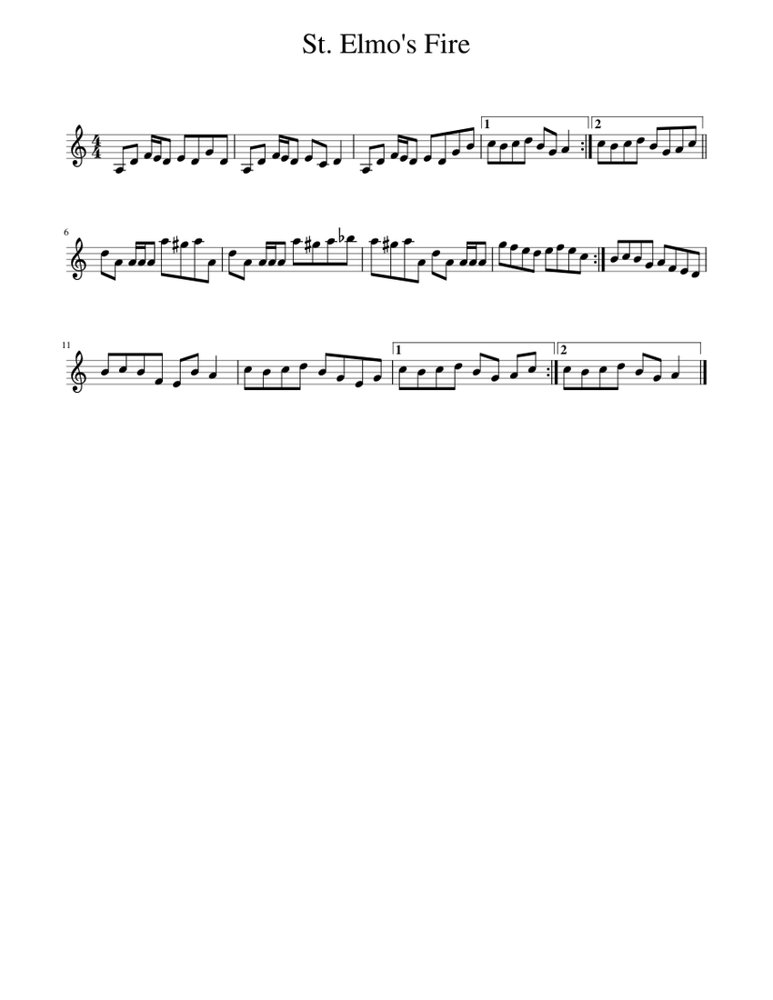 St. Elmo's Fire Sheet music for Piano (Solo) Easy | Musescore.com