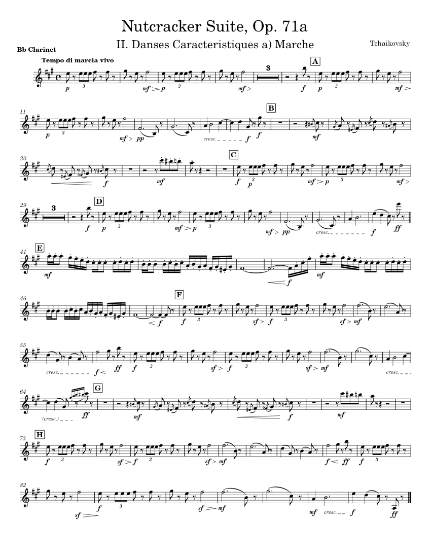 The Nutcracker (ballet), Op.71 – Pyotr Ilyich Tchaikovsky Nutcracker Suite, Op. 71a a) Marche ...