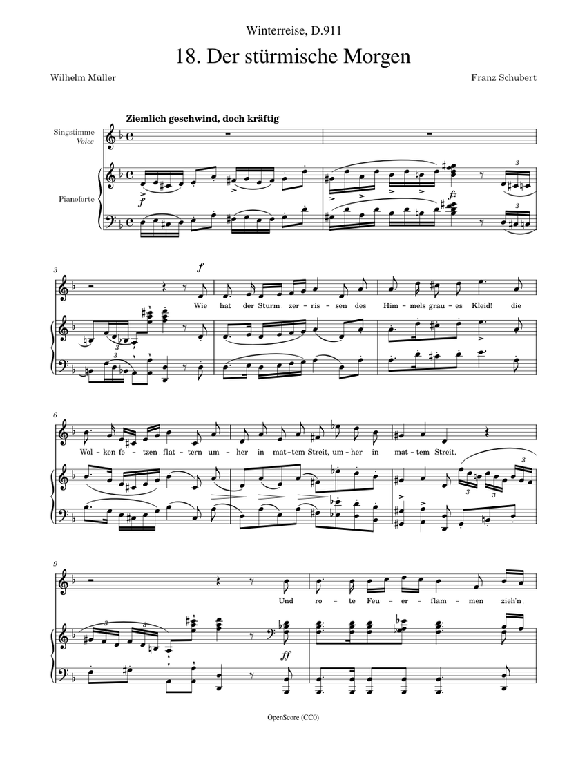 Schubert, Franz - Winterreise, D.911, No.18 - Der stürmische Morgen ...