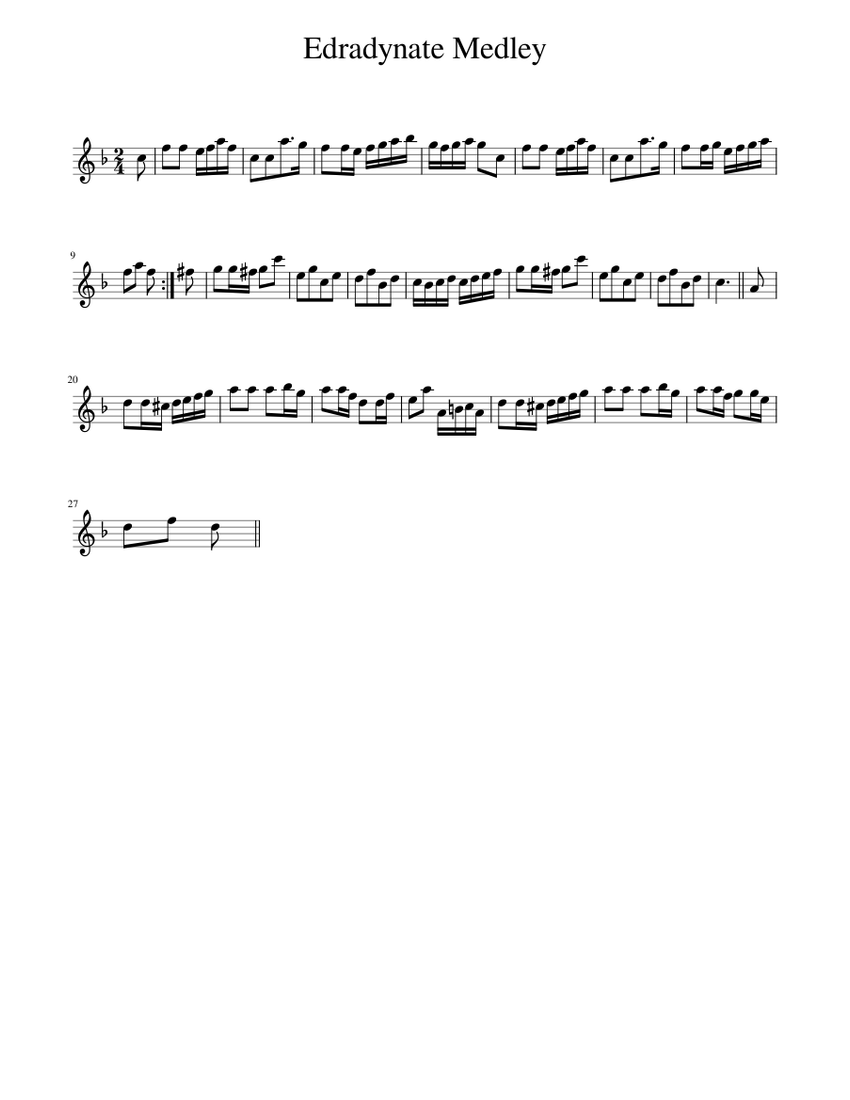 Edradynate Medley Sheet music for Piano (Solo) Easy | Musescore.com
