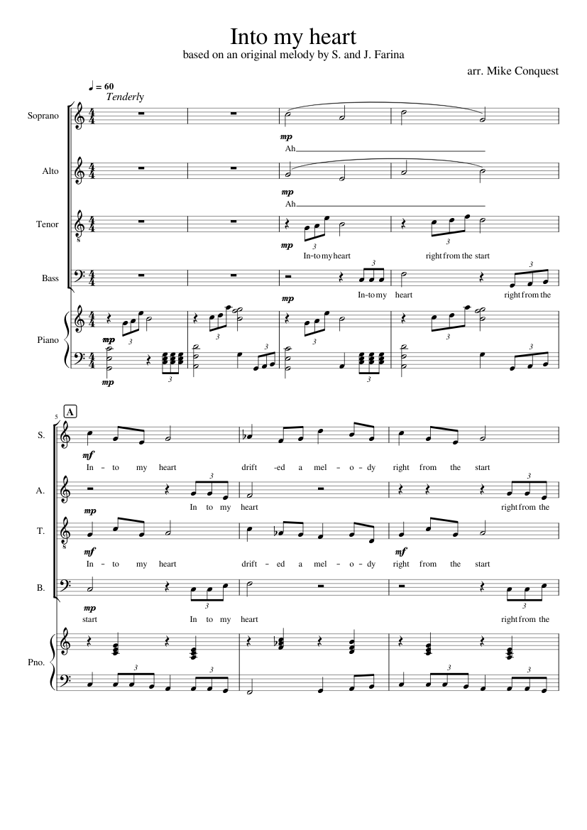 Into my Heart Sheet music for Piano, Soprano, Alto, Tenor & more ...