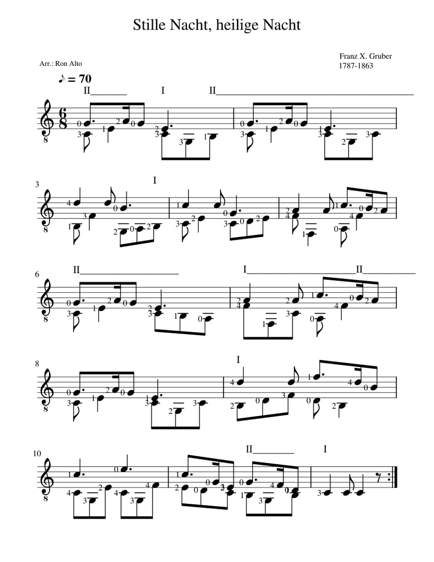 Stille Nacht Gitarre Noten