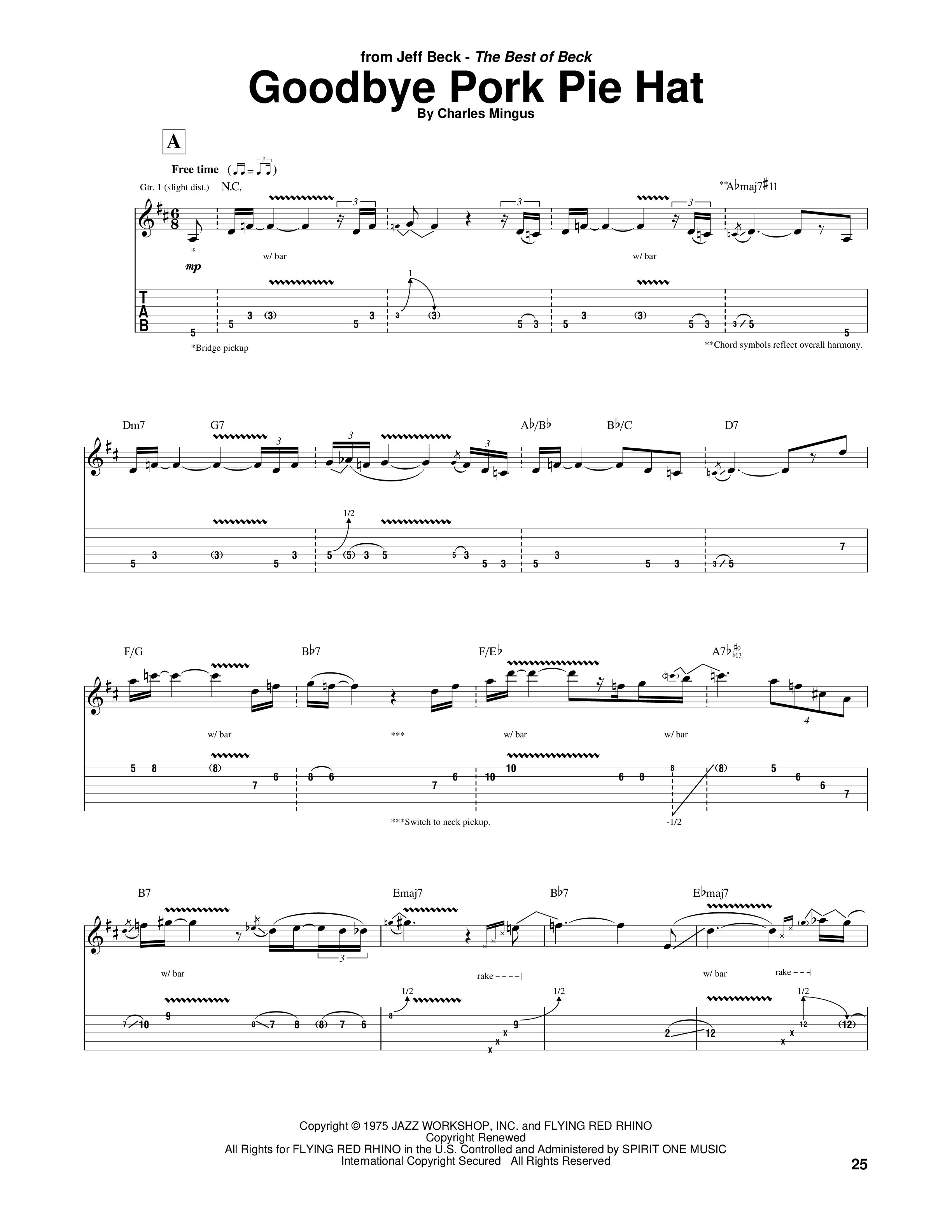 Play Official version of Goodbye Pork Pie Hat - Jeff Beck, Charles ...