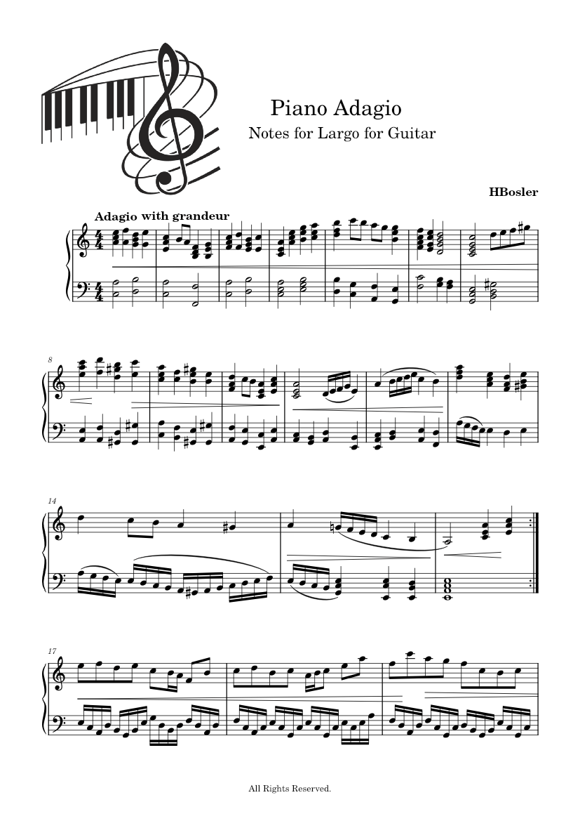 Piano Adagio Sheet music for Piano (Solo) | Musescore.com
