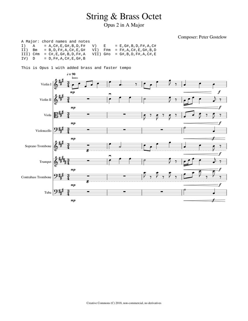 String and Brass Octet: Opus 2 - piano tutorial