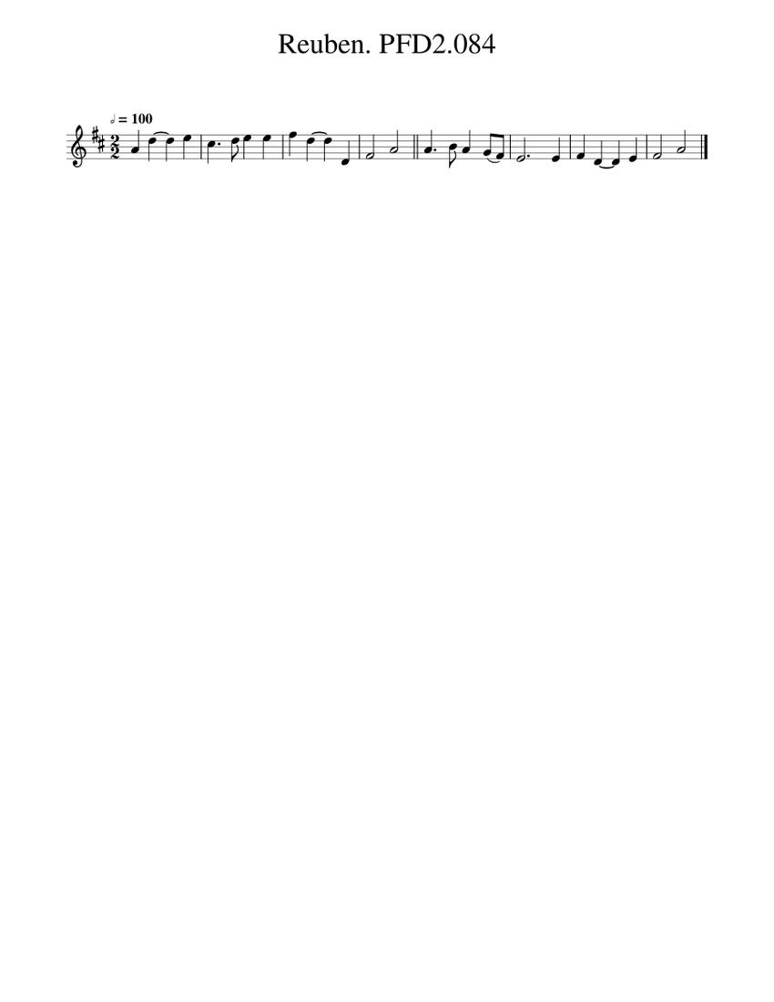 Reuben. PFD2.084 Sheet music for Piano (Solo) | Musescore.com