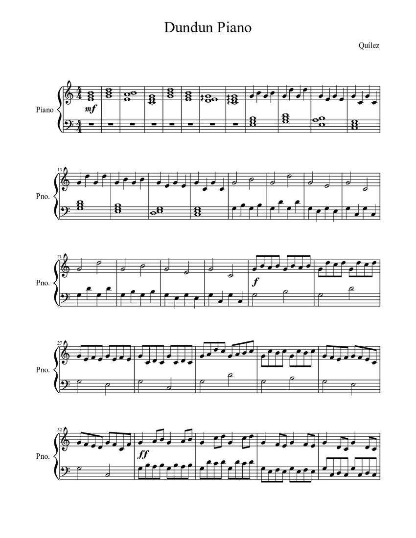 Dun Dun Piano better Sheet music for Piano (Solo) | Musescore.com