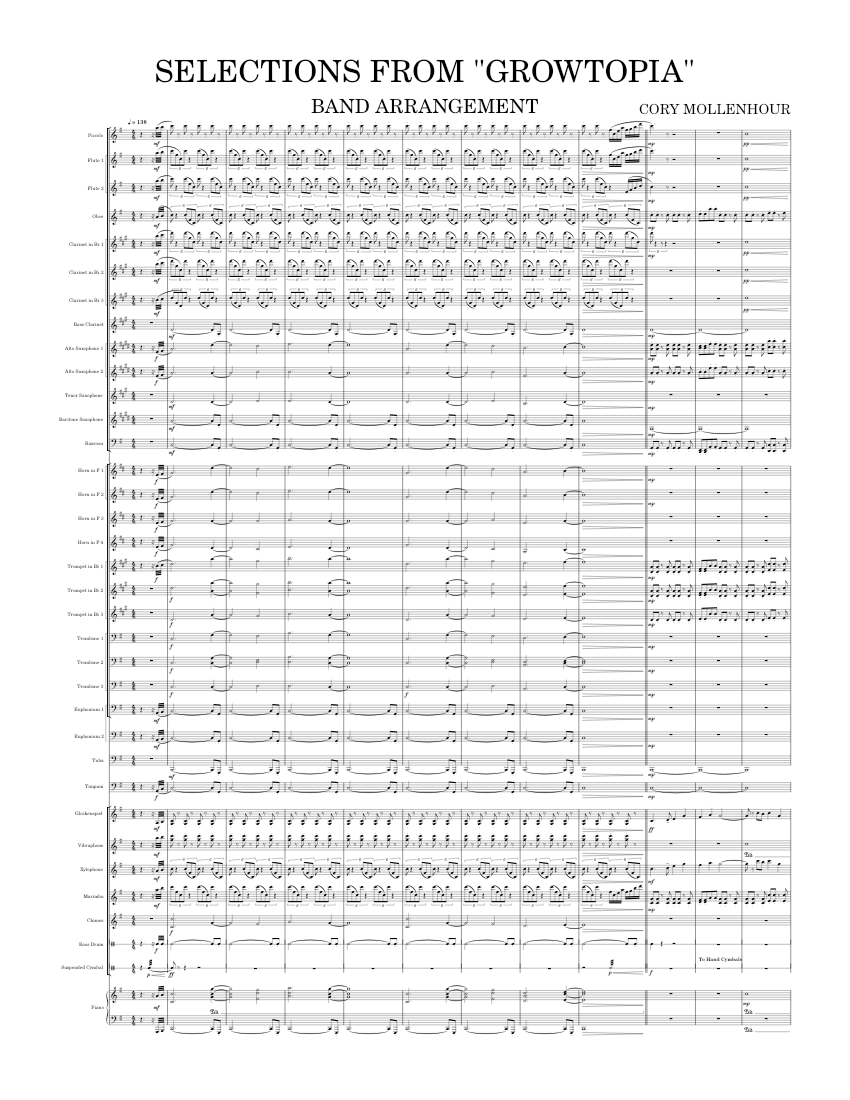 Selections from Growtopia – Cory Mollenhour Sheet Music for Piano ...