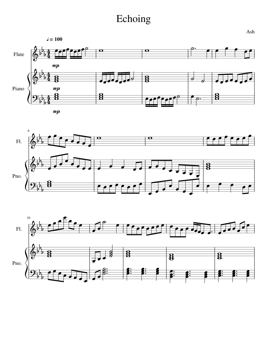 Echoing - piano tutorial