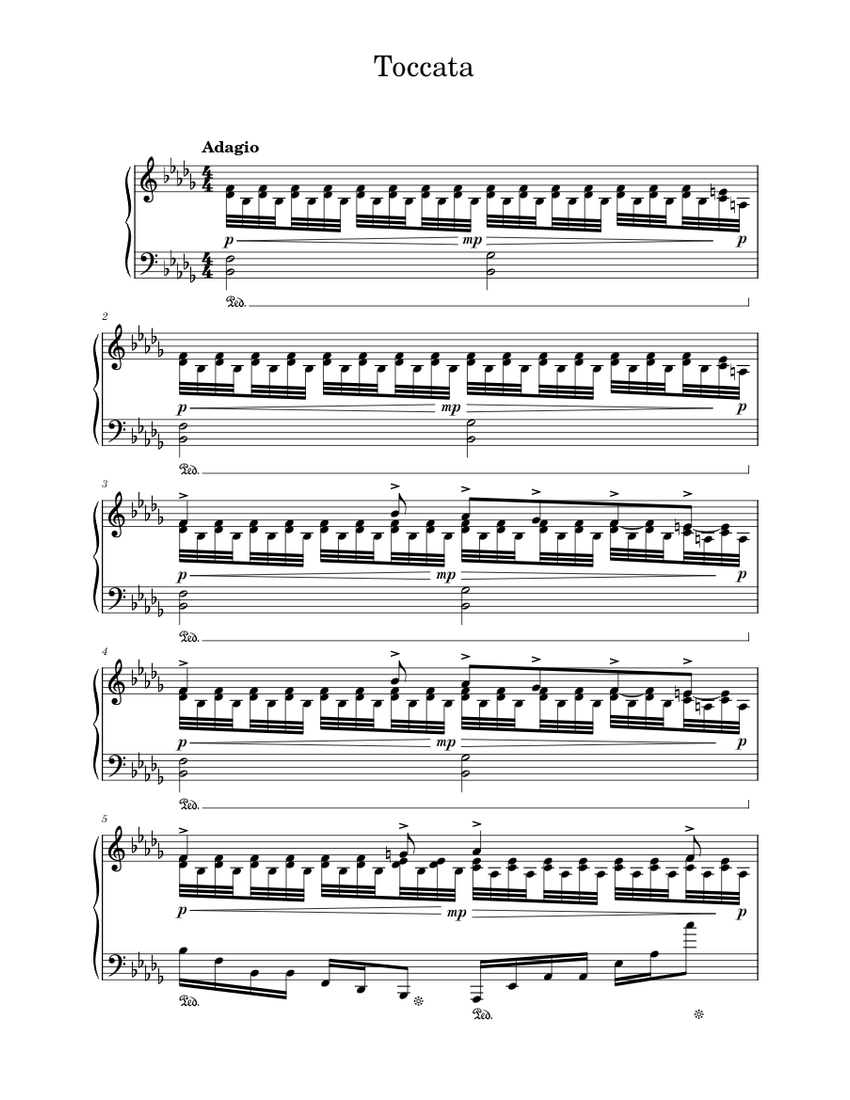 Toccata Wave Sheet music for Piano (Solo) | Musescore.com