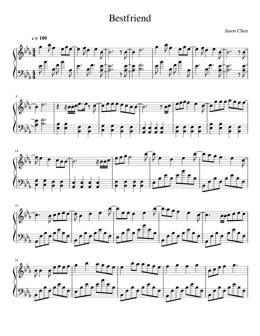 Bestfriend Sheet music for Piano (Solo) | Musescore.com