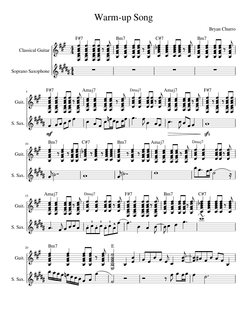 Warm-up Song - piano tutorial