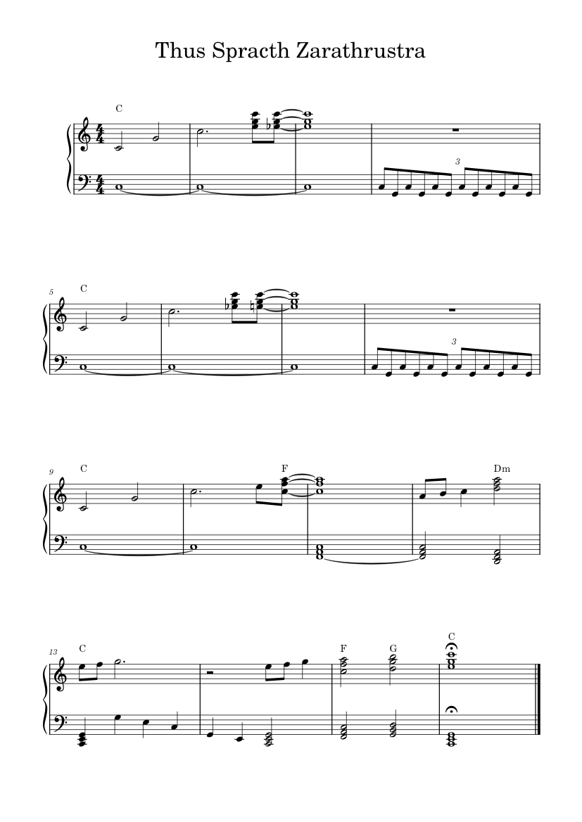 Also Sprach Zarathustra - Richard Strauss Sheet Music for Piano (Solo ...