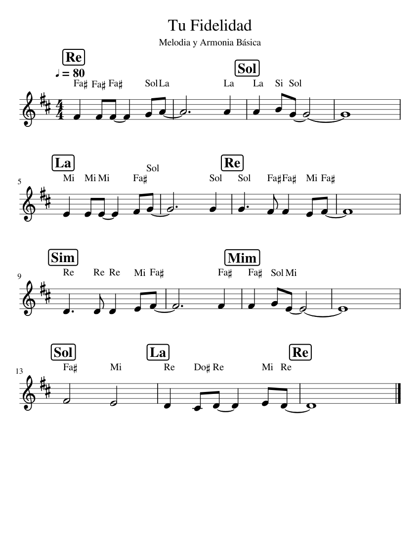 Tu_Fidelidad (Marcos witt) Sheet music for Piano (Solo) | Musescore.com