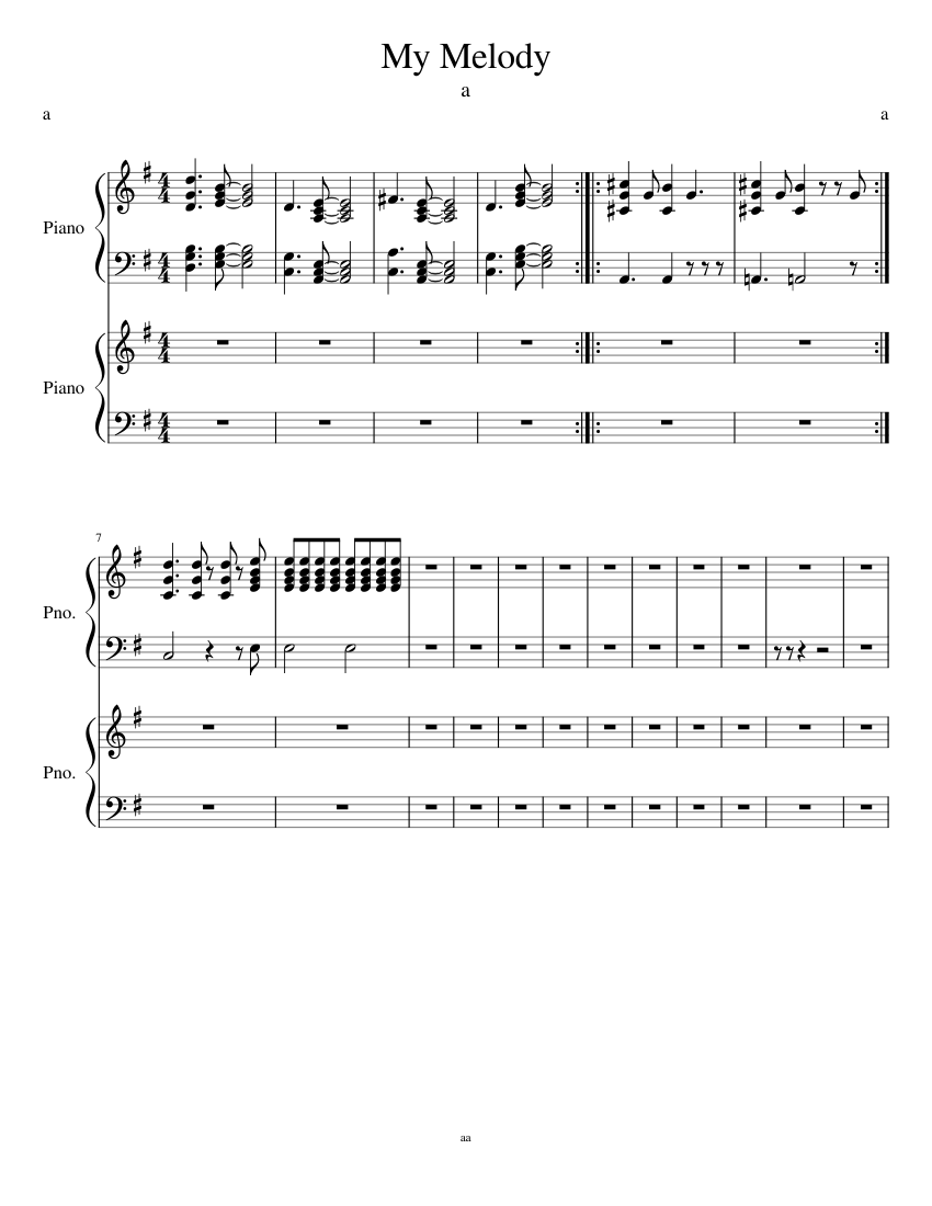 My Melody Sheet music for Piano (Solo) | Musescore.com