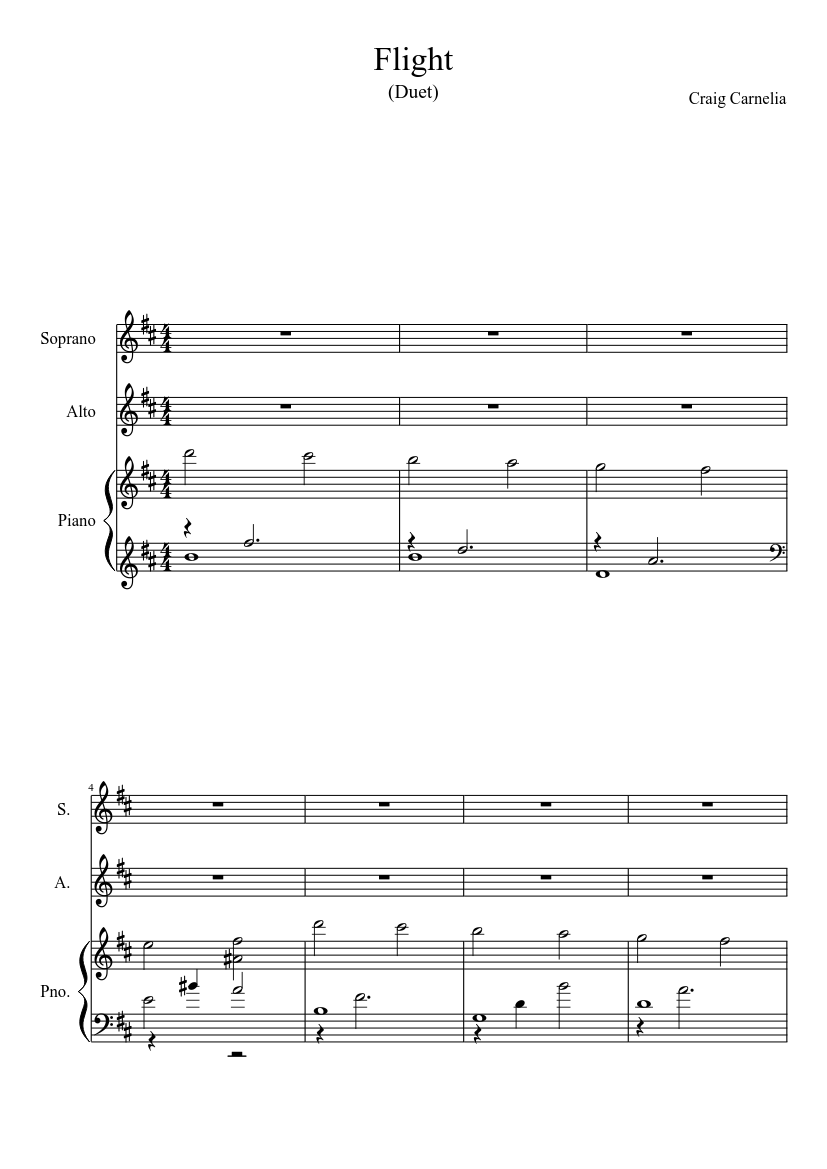 Flight Sheet music for Piano (Solo) | Musescore.com