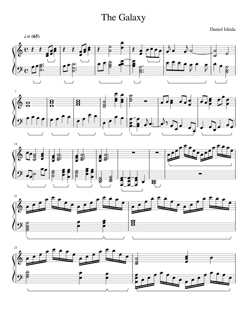 The Galaxy Sheet music for Piano (Solo) | Musescore.com