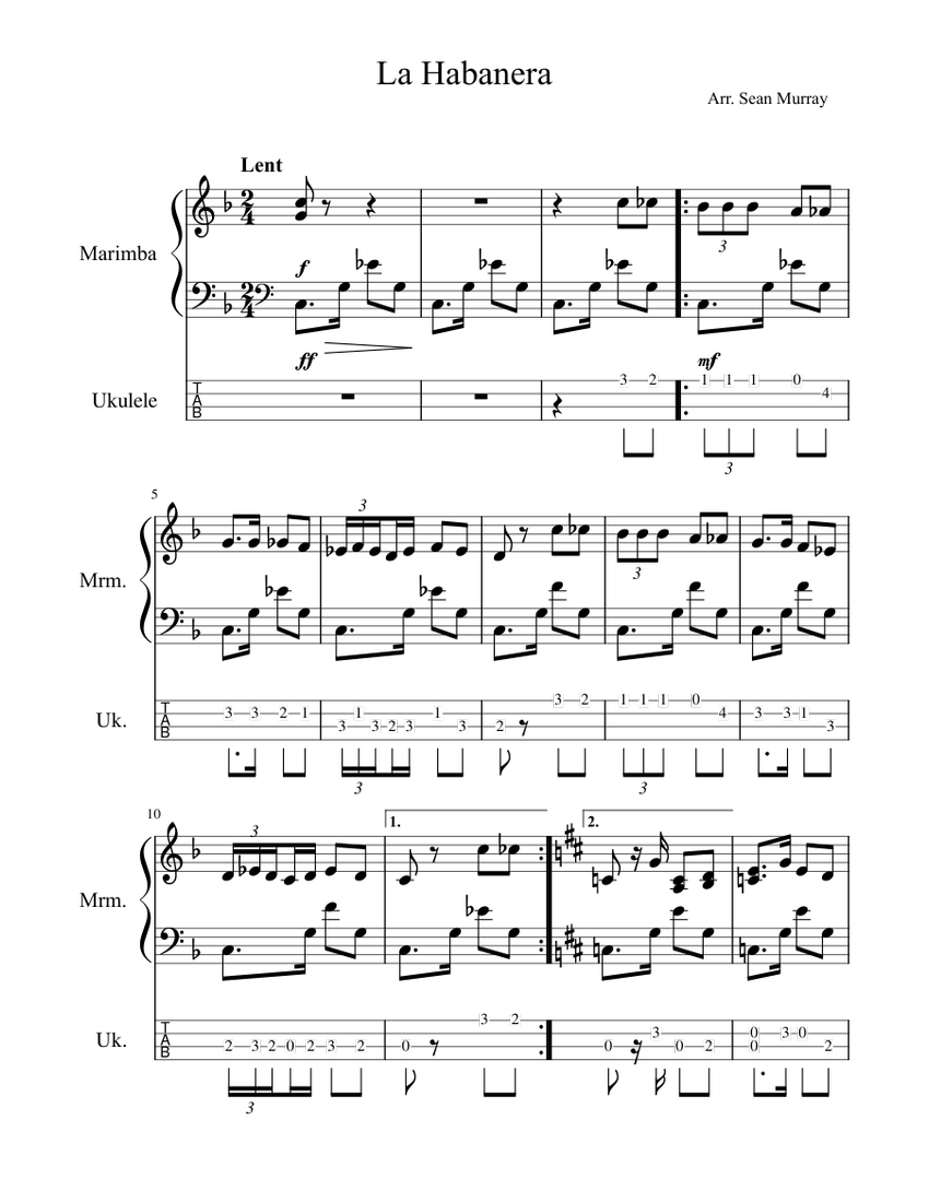 Part Sheet music for Ukulele (Solo) | Musescore.com