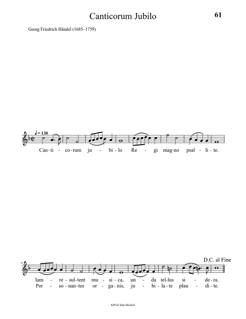 Canticorum Jubilo sopraan Sheet music for Soprano (Solo) | Musescore.com
