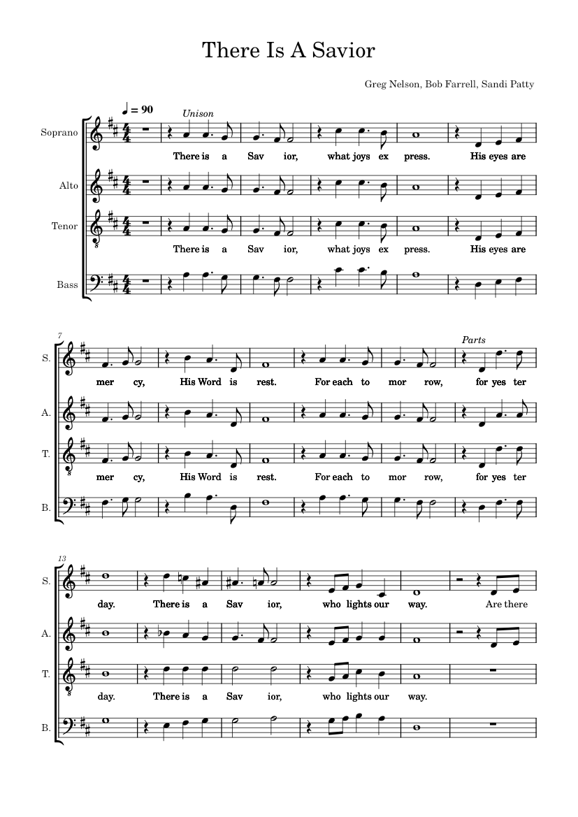 There Is A Savior – Sandi Patty (SATB Choir Arrangement) Sheet music ...