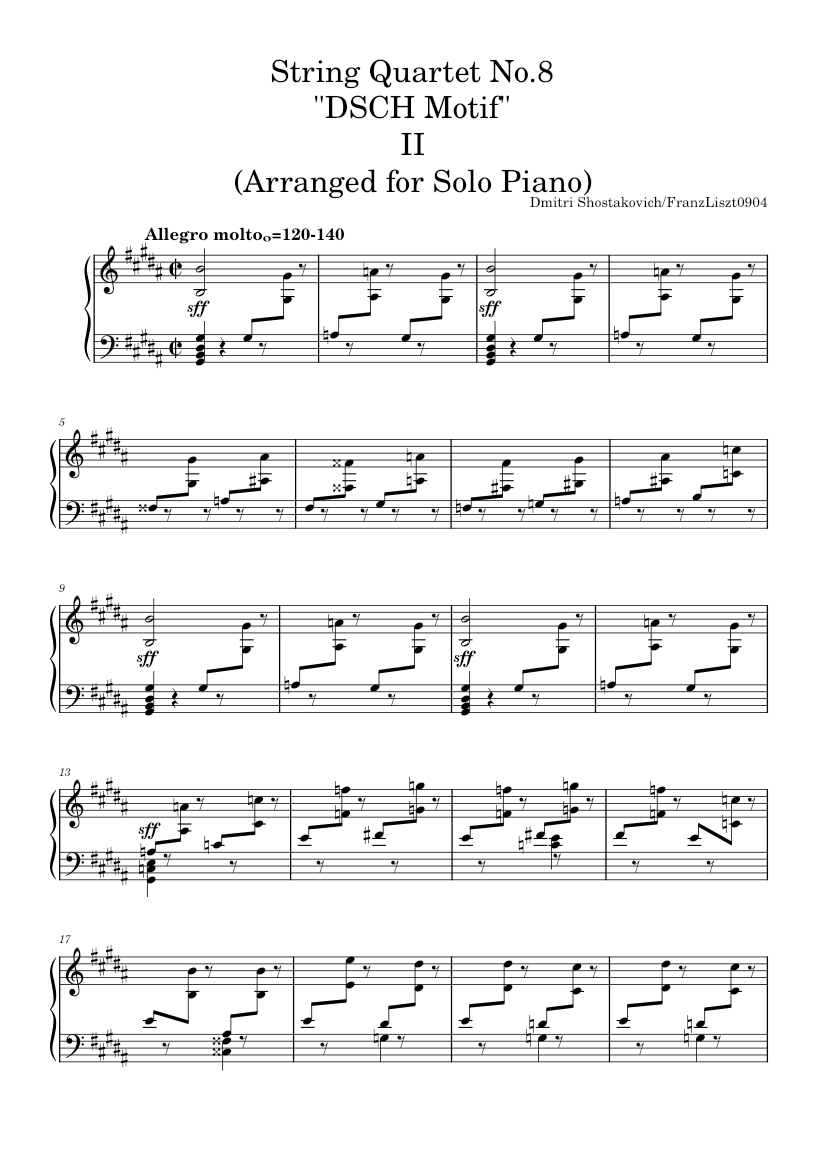 String Quartet No 8, op.110 – Dmitri Shostakovich String Quartet No.8 ...