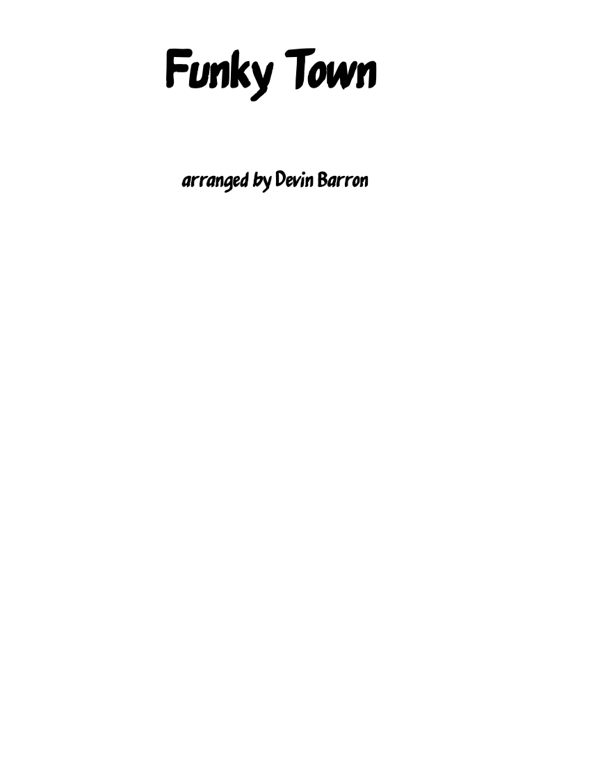 funky Town-Devin Barron Sheet music for Piano, Trombone, Tambourine ...