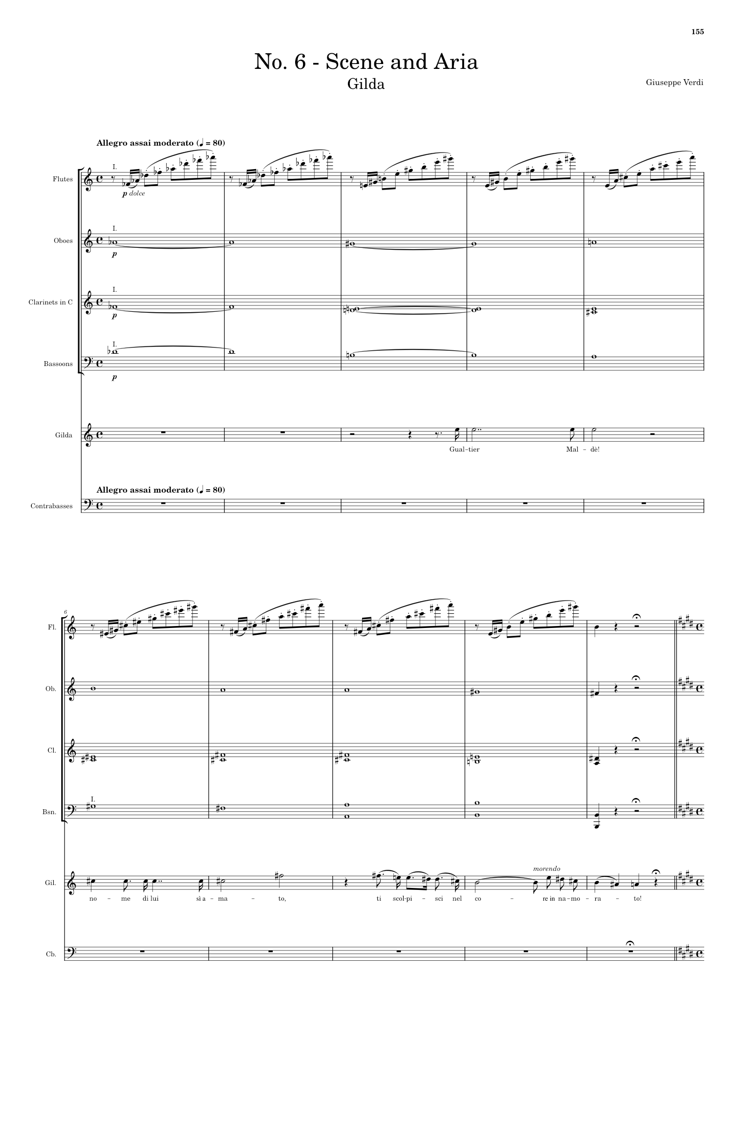 Rigoletto - Act I: No. 6 - Scene and Aria "Caro Nome" Sheet Music for ...