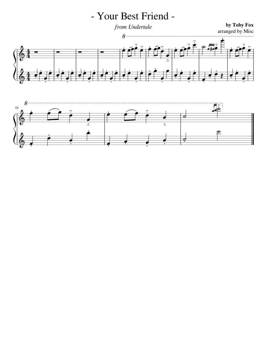 Your Best Friend Sheet music for Piano (Solo) Easy | Musescore.com