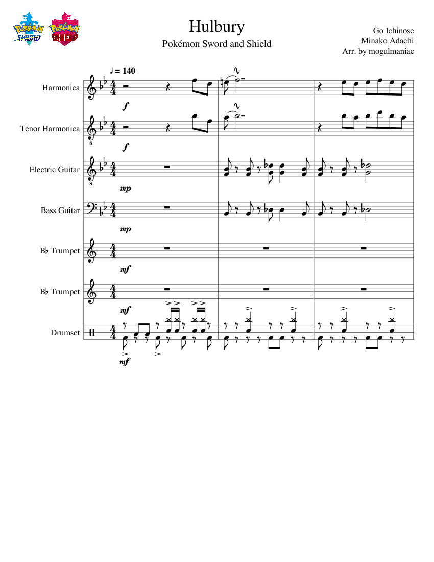 Hulbury - Pokémon Sword and Shield Sheet music for Trumpet in b-flat ...
