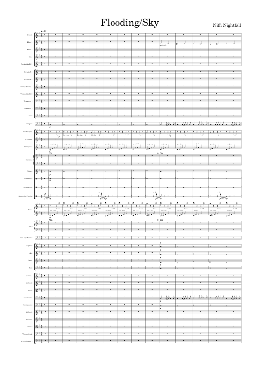 Tempest Above – Niffi Nightfall Sheet music for Piano, Trombone, Tuba ...