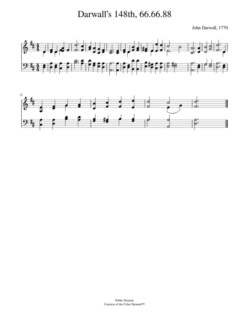 Arise, o god, and shine - John Darwall Sheet music for Piano (Piano Duo ...