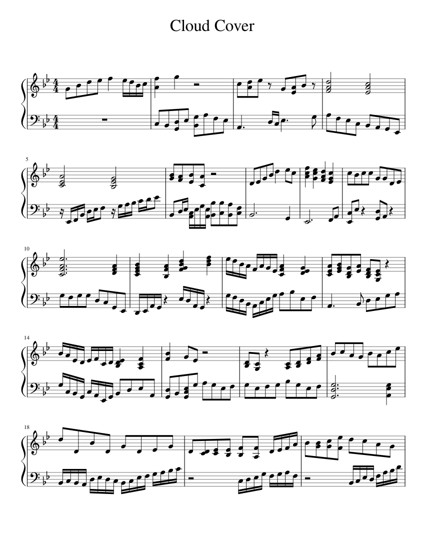 Cloud Cover Sheet music for Piano (Solo) | Musescore.com