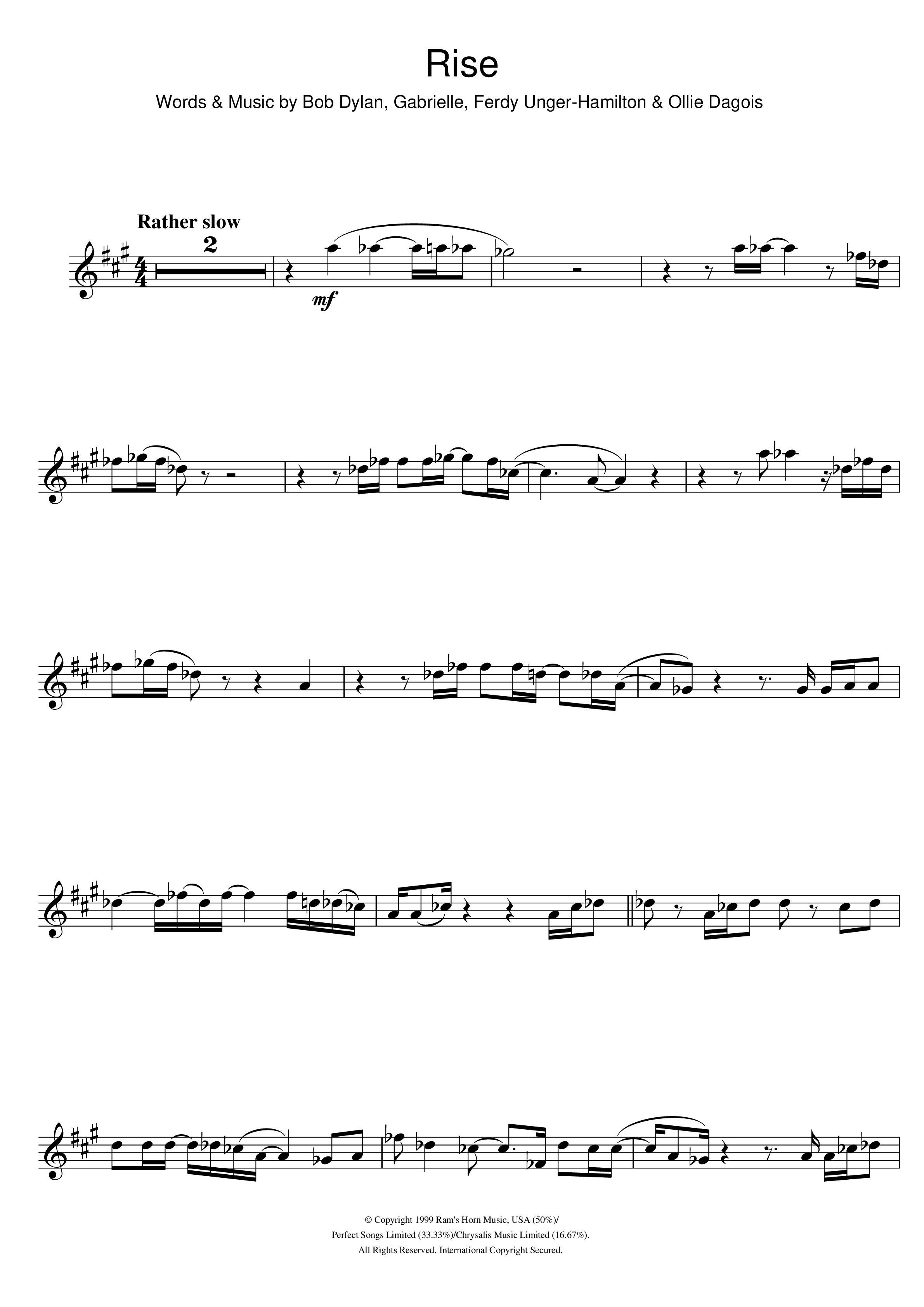 rise Sheet music for Trumpet other by Gabrielle Official | MuseScore.com