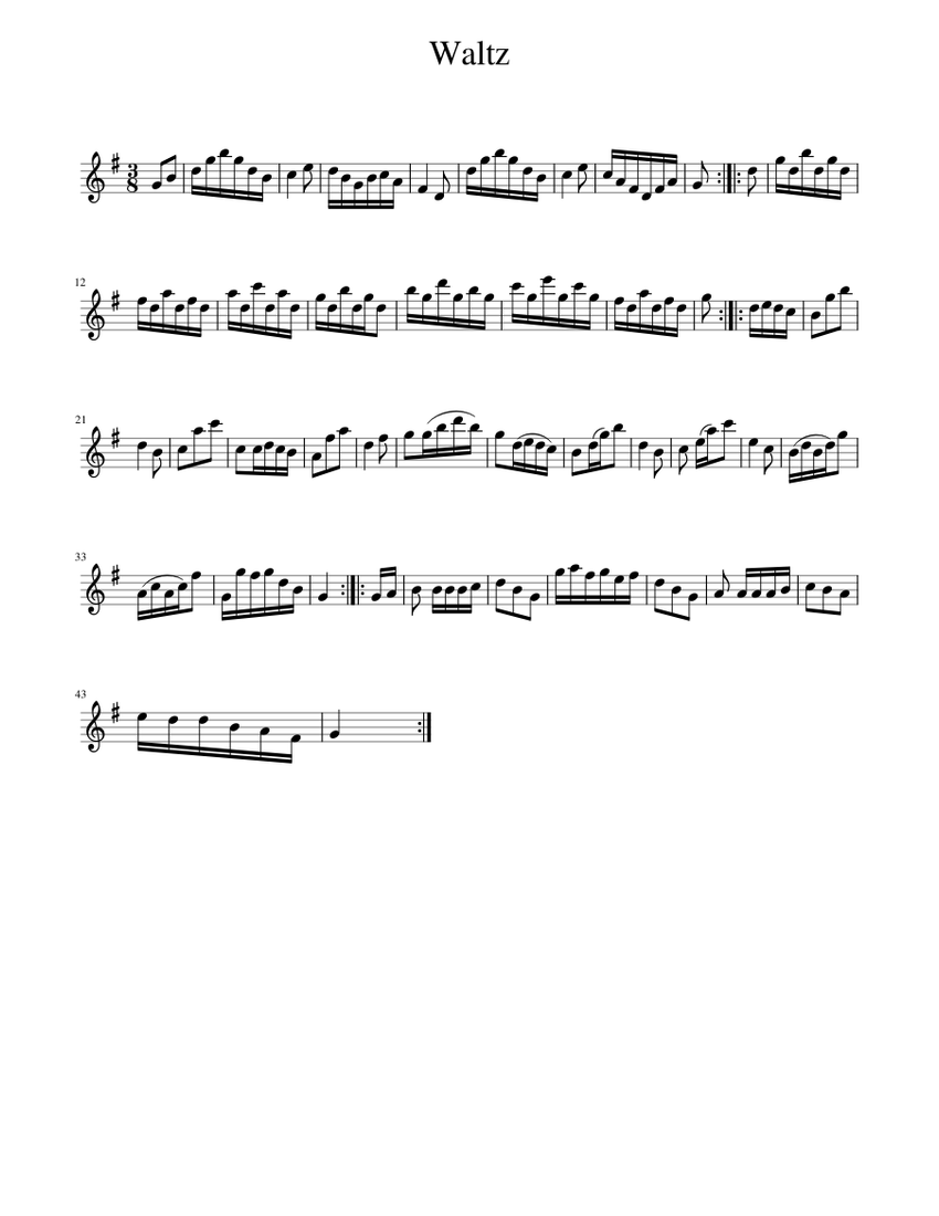 Waltz Sheet music for Piano (Solo) | Musescore.com