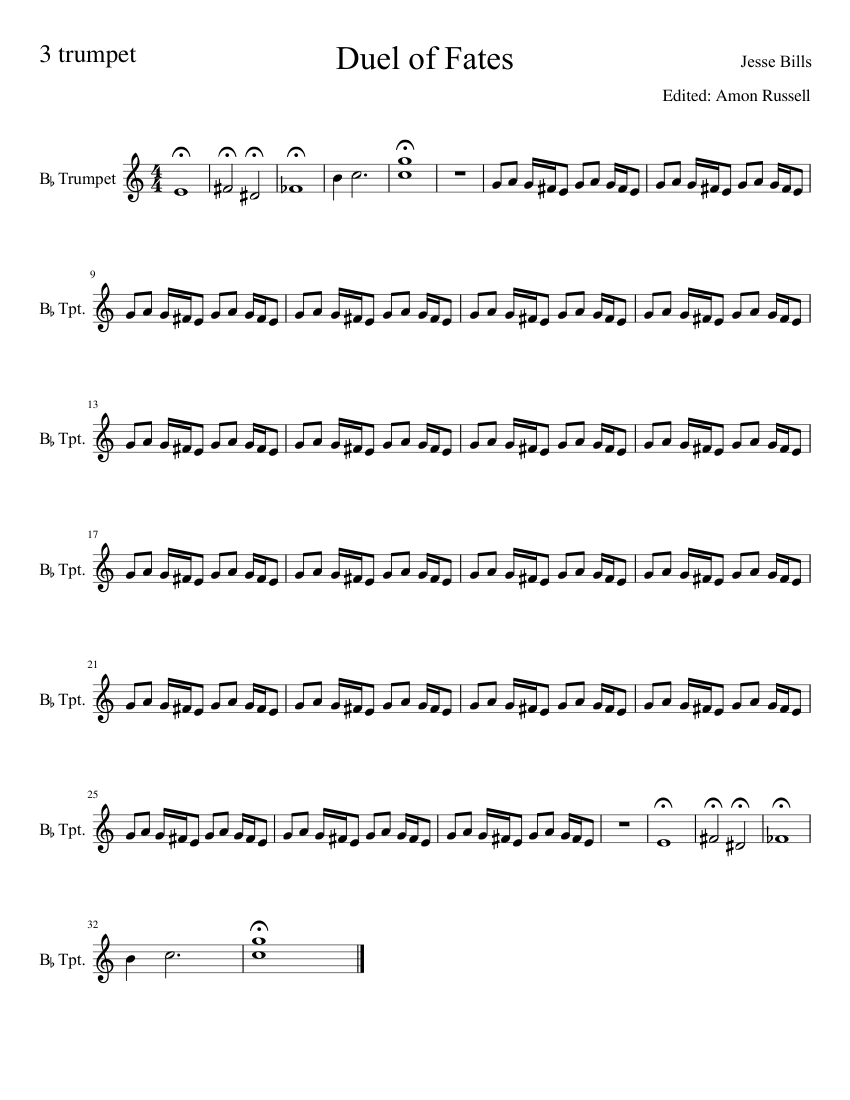 3rd Trumpet Sheet music for Cornet (Solo) | Download and print in PDF ...