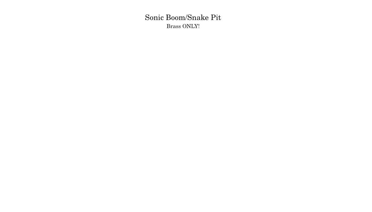 Sonic Boom/Snake Pit Sheet music for Trombone, Mellophone, Trumpet in b ...