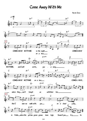 Norah Jones Come Away With Me Lyrics